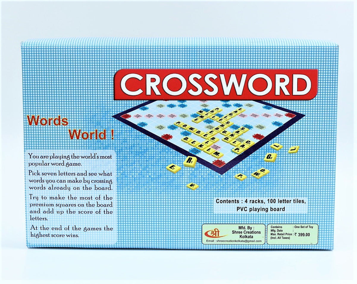 Cross Word Jigsaw puzzle board game for Children - 4 racks, 100 letter ...
