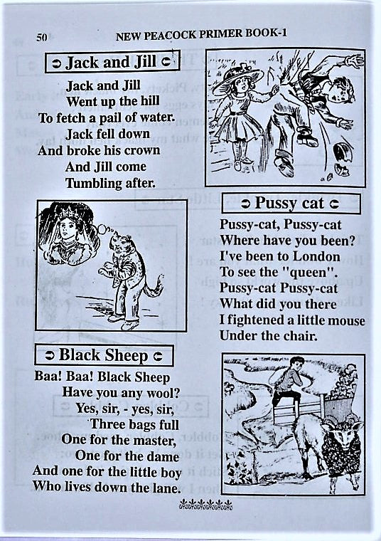 New Peacock Primer Book -1 by Manju Ghosh – for KG and Class 1 in Engl ...