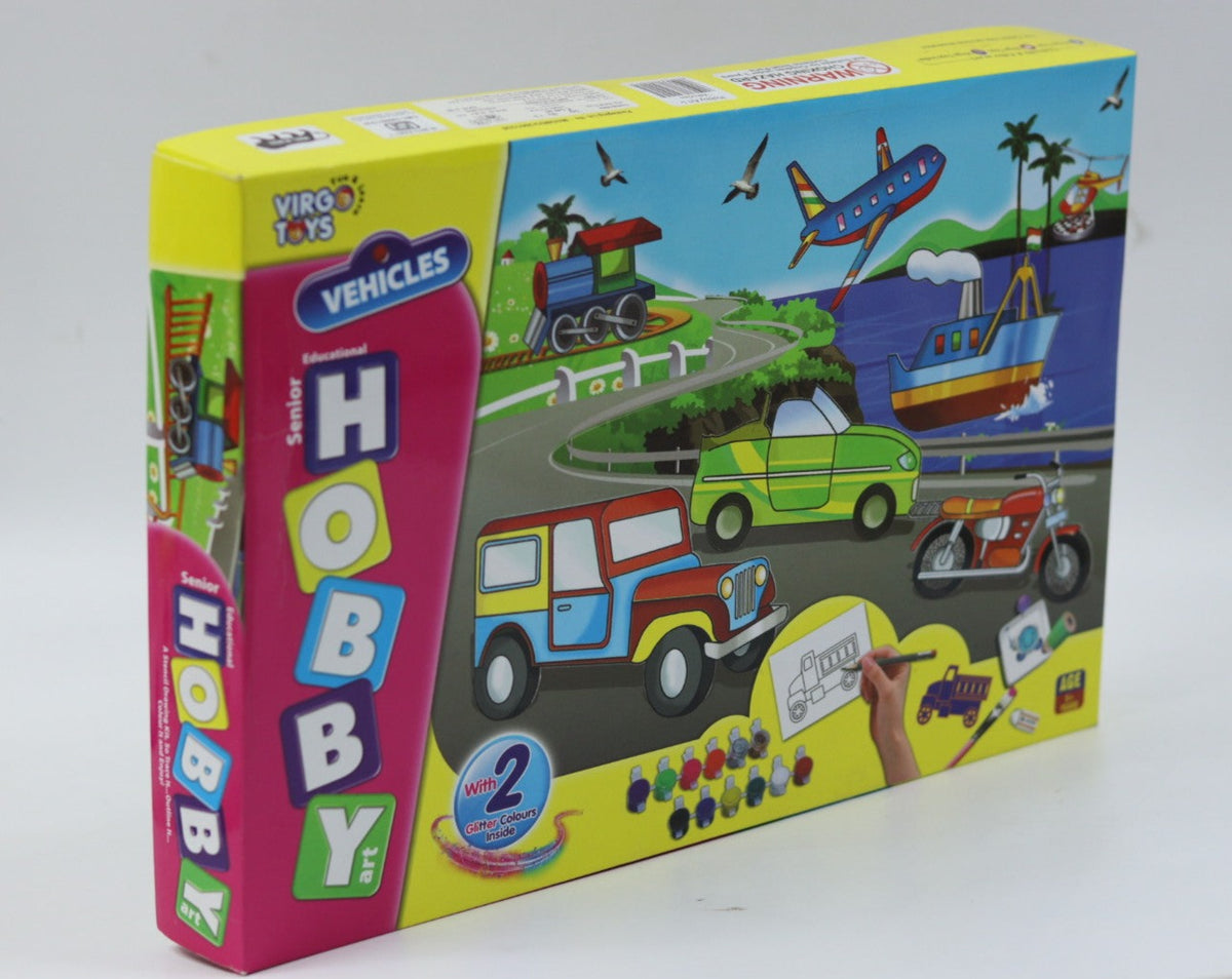 Hobby Vehicles Stencil Art & Craft Drawing Kit for Kids – Tracing and ...