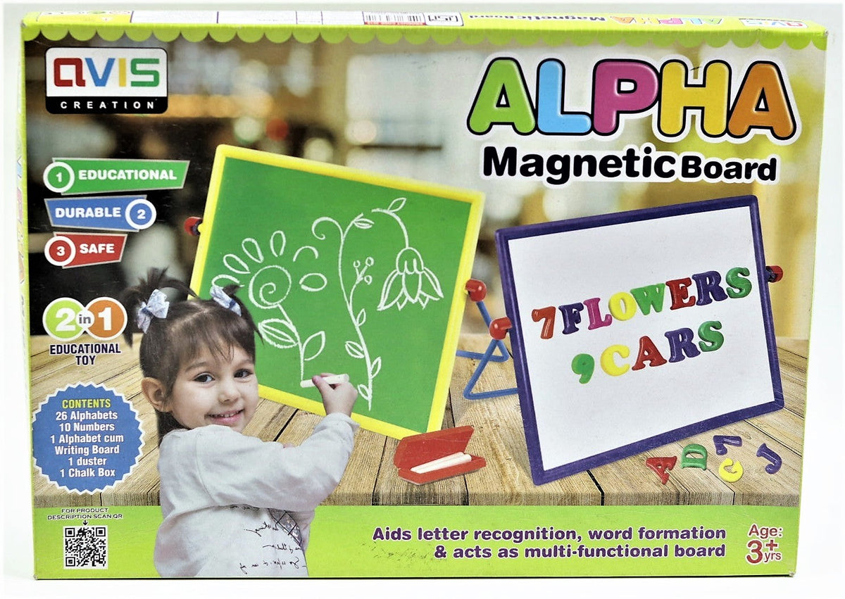 2-in-1 Alpha Magnetic Board for Kids to Learn Their Preschool Lessons ...