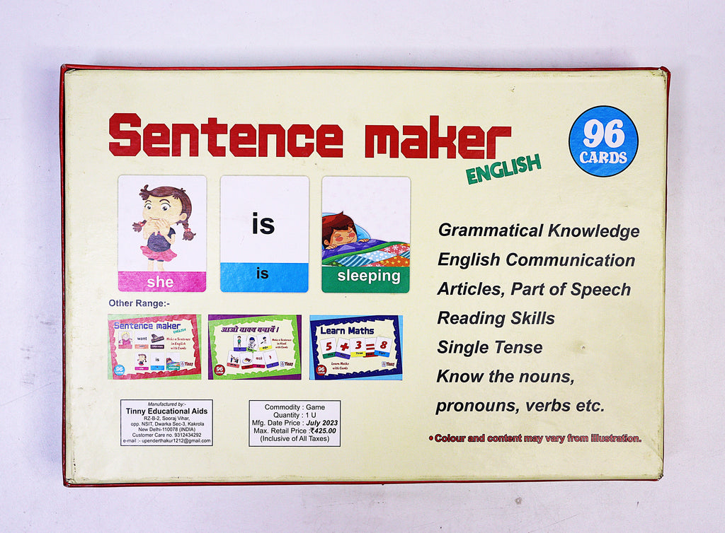 DgCrayons English Build A Sentence Maker Flash Card Learning and Educa ...