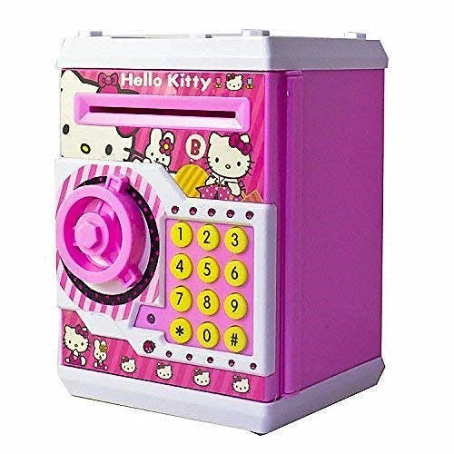 Battery Operated Mini ATM Safe Kids Piggy Saving ATM Bank with Electro ...