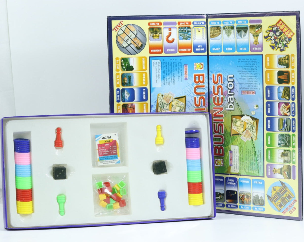 Business Baron Money & Assets Board Game / Indoor or Outdoor Board Gam ...