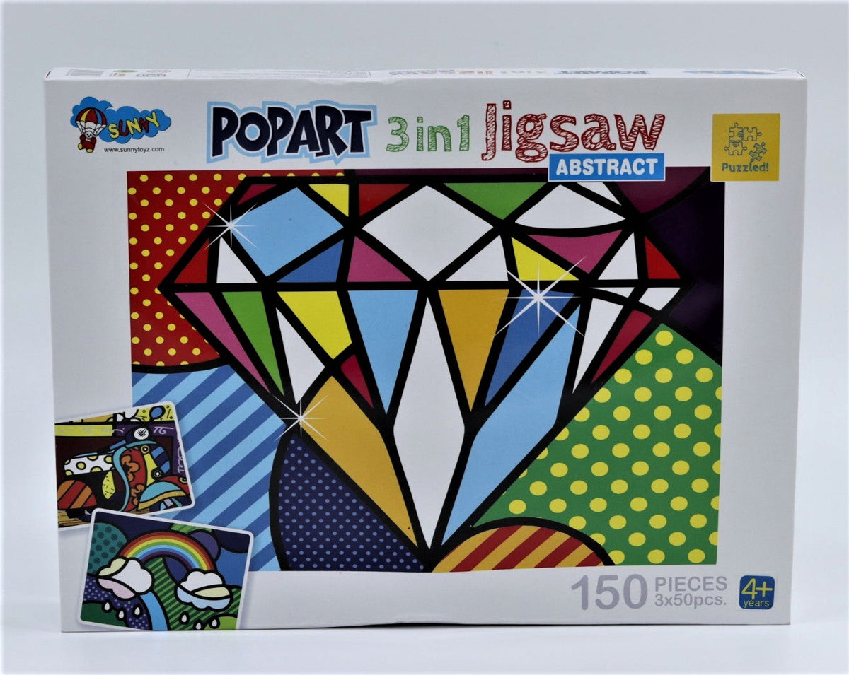 Popart 3 in 1 Jigsaw Cities Puzzle, 3 Different Jumbo Puzzles for Kids ...