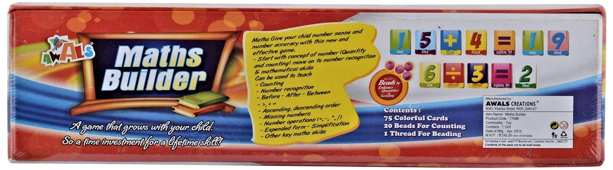 Maths builder develops logical reasoning Maths skills addition, subtra ...