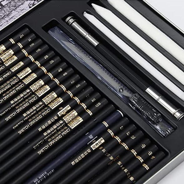 Drawing Pencil Set Professional Art Drawing Kit with Pencil Case / Gra ...