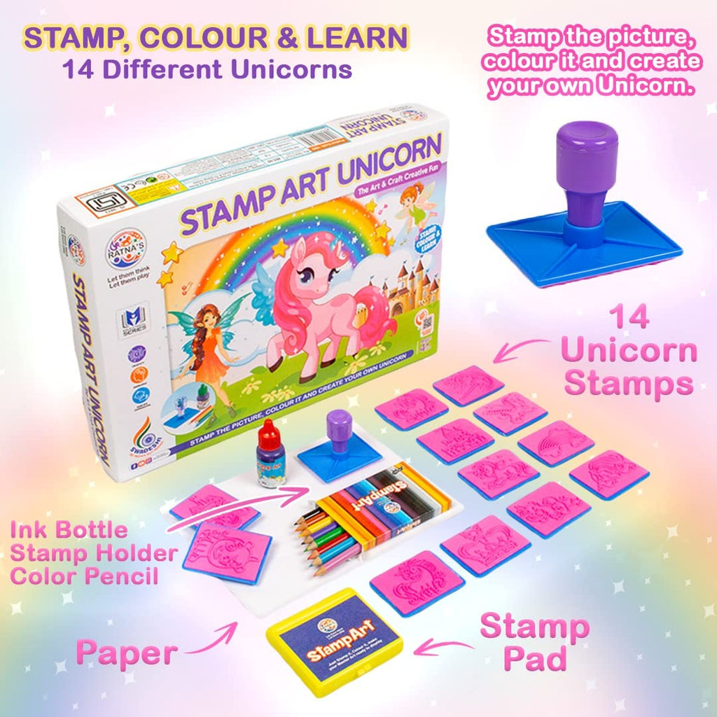 Stamp Art Unicorn Theme, Art & Craft Creative Fun for Kids - Stamping ...