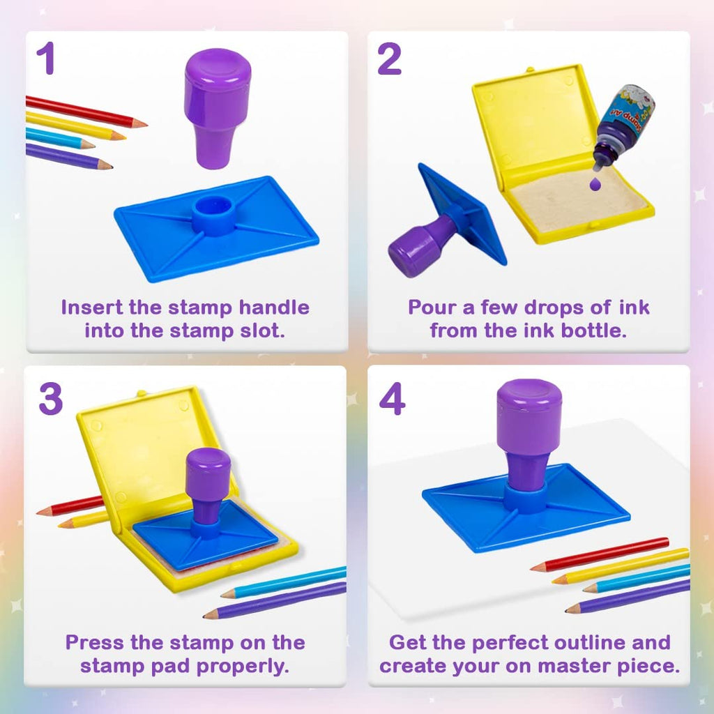 Stamp Art Unicorn Theme, Art & Craft Creative Fun for Kids - Stamping ...
