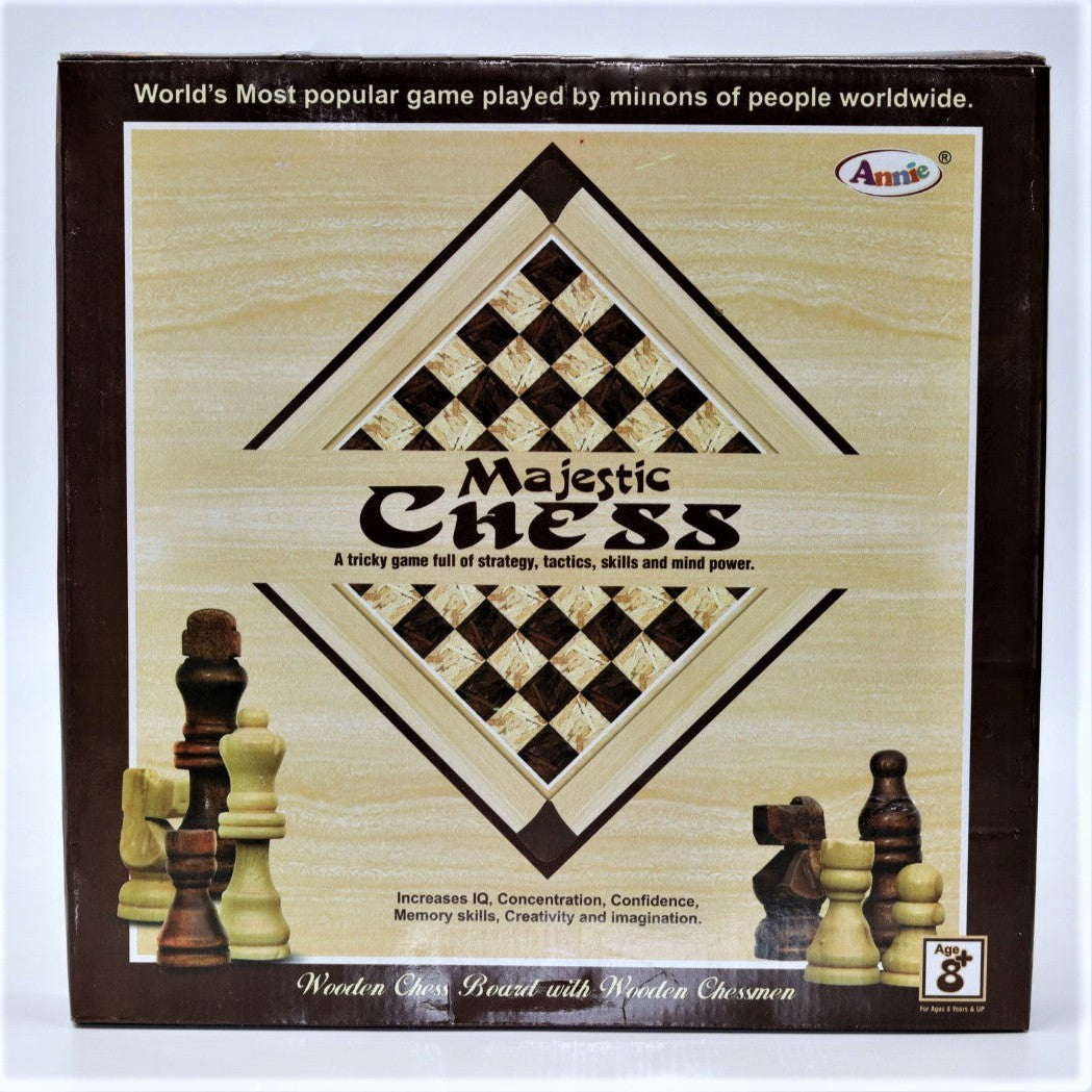 Majestic Wooden Chess Board and Wooden Chessmen Game for Kids and Adul ...