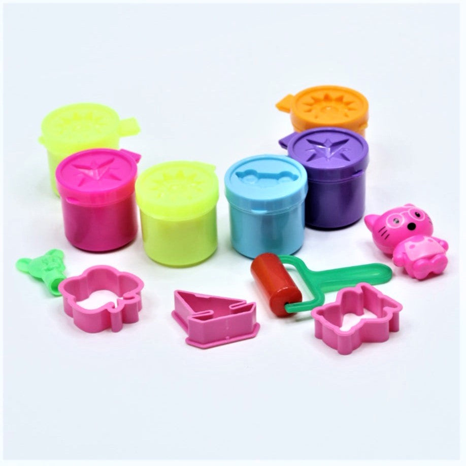 Creative Clay Dough Pack of 6 Colorful Clays, Art and Craft Kit with T ...